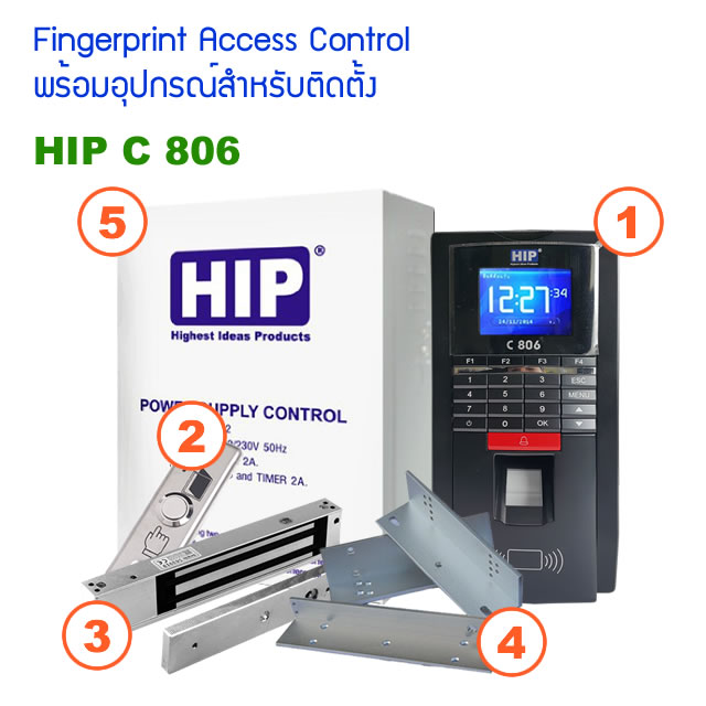 เครื่องสแกนลายนิ้วมือ Access Control Fingerprint HIP C806